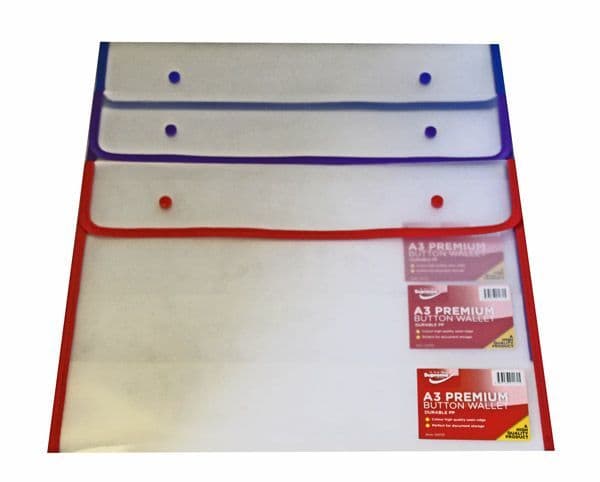 SUPREME PREMIUM A3 BUTTON DOCUMENT WALLETS