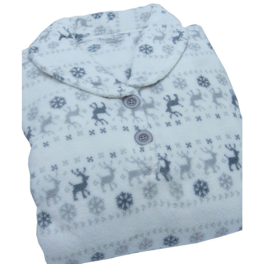 Waites s Soft Fleece Fair Isle & Reindeer PJyjama Set 691964w
