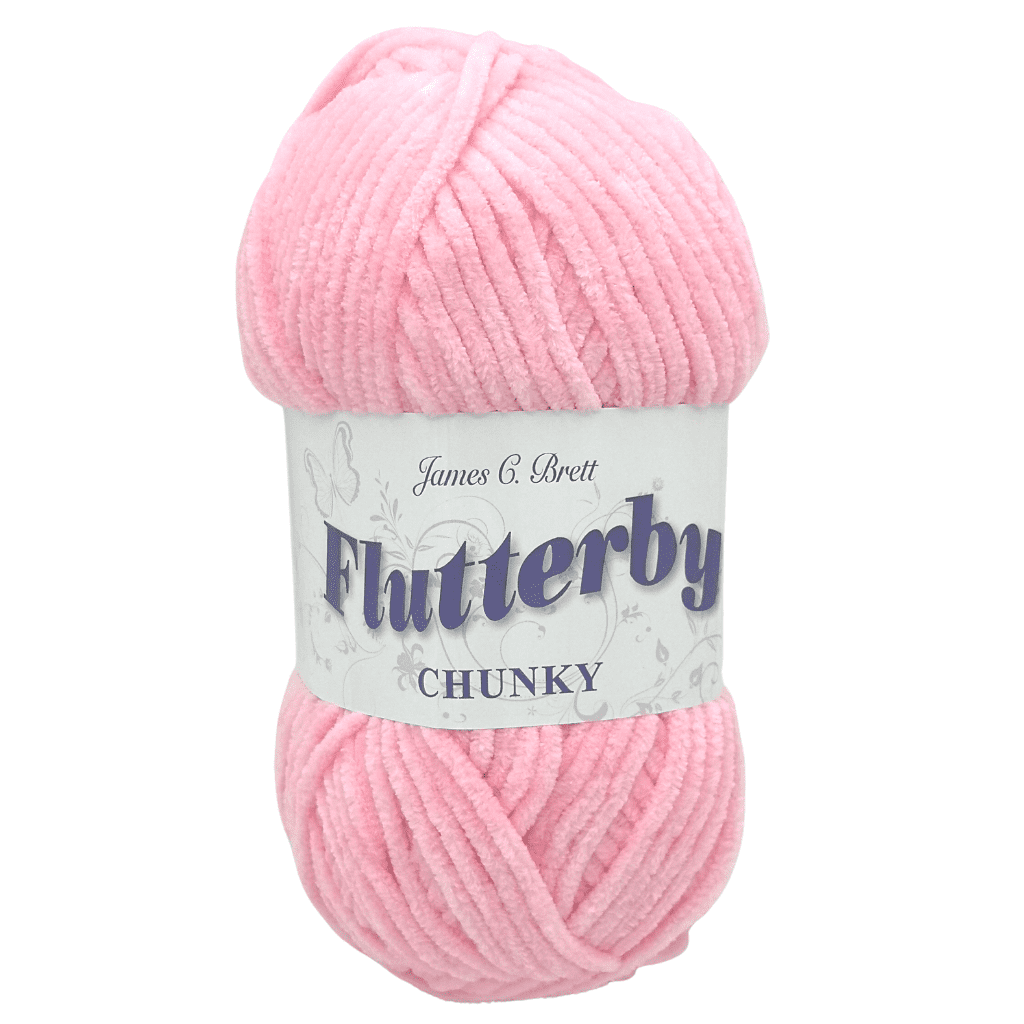 James C Brett Flutterby Chunky 100g B12 - Pink