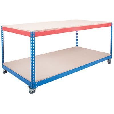 Heavy Duty Mobile Workbench - Blue & Orange
