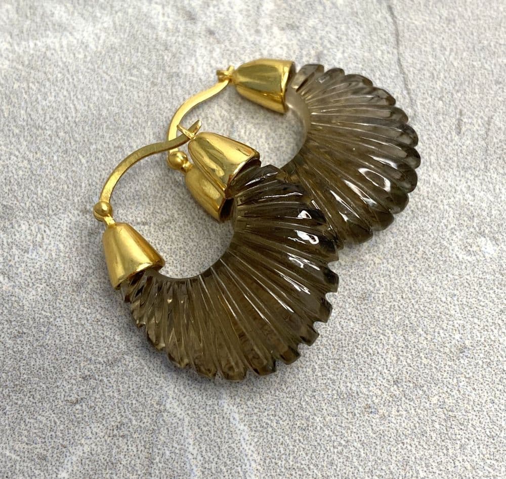 Ettienne Earrings Gold and Smoky