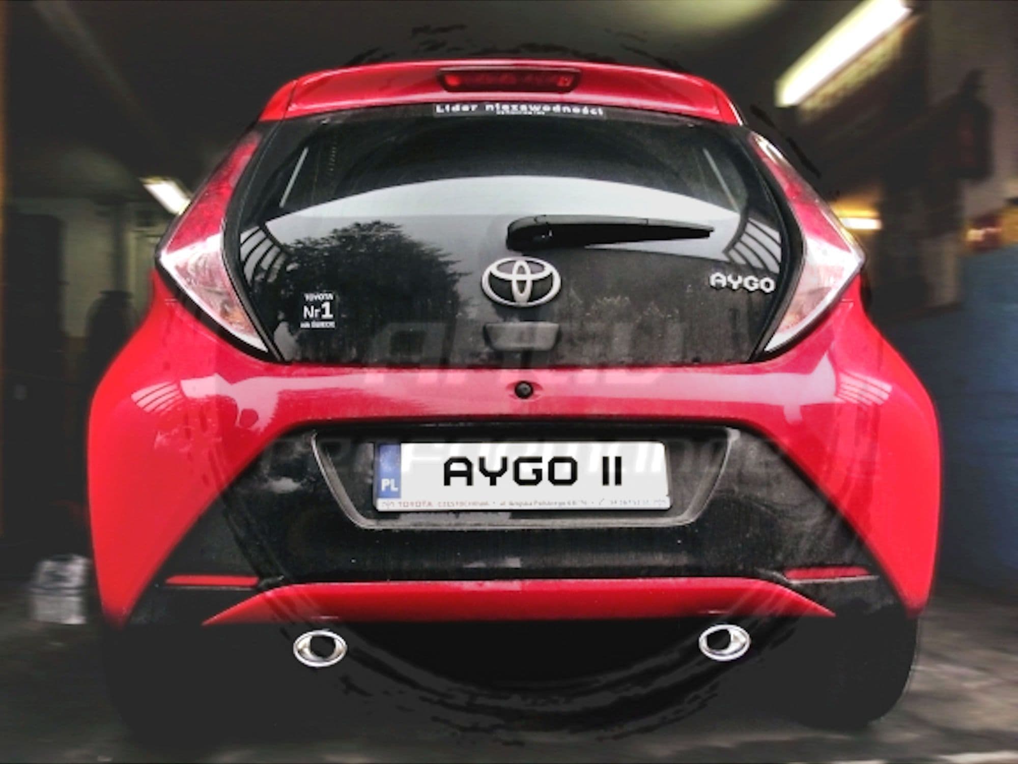 Toyota Aygo 1 0i performance exhaust back box dual tailpipe 2014-