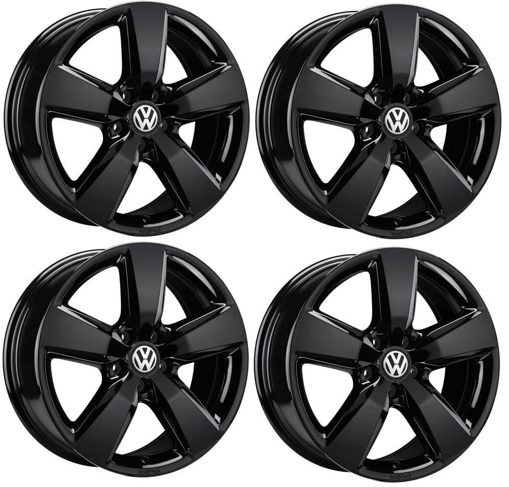 SET OF FOUR GENUINE VW 19 ARAGONIT BLACK EDITION ALLOY WHEELS - AMAROK ...