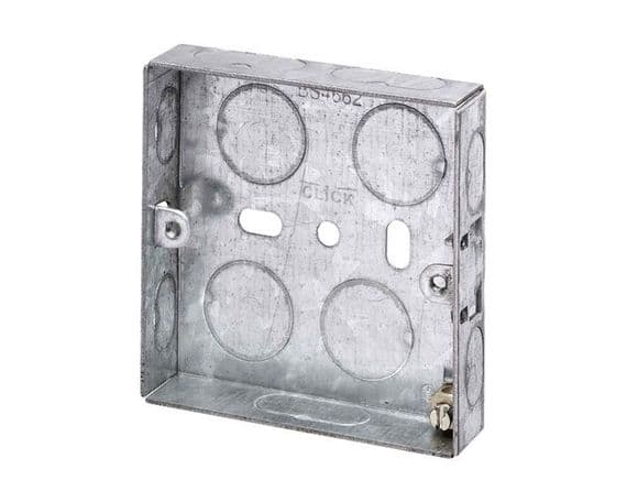 16mm 1 gang flush metal box