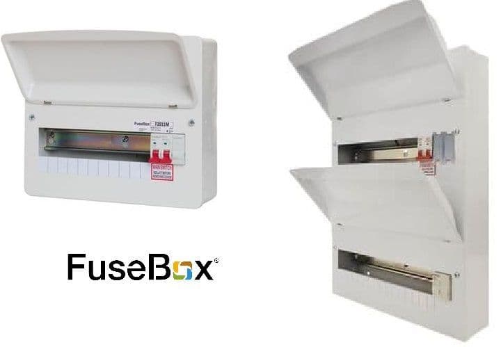 4- 30 way Fusebox metal consumer unit with Mainswitch