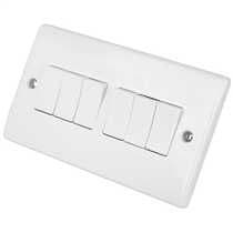 6 Gang 2 Way Plate switch
