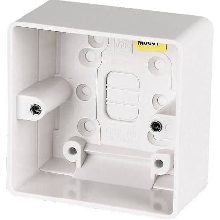 MK K2031 1 Gang 40mm Surface Box - White