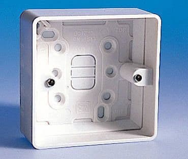 MK K2140 1 Gang 30mm Surface Box - White