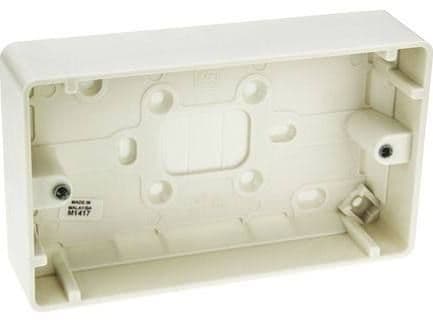 MK K2142 2 Gang 30mm Surface Box - White