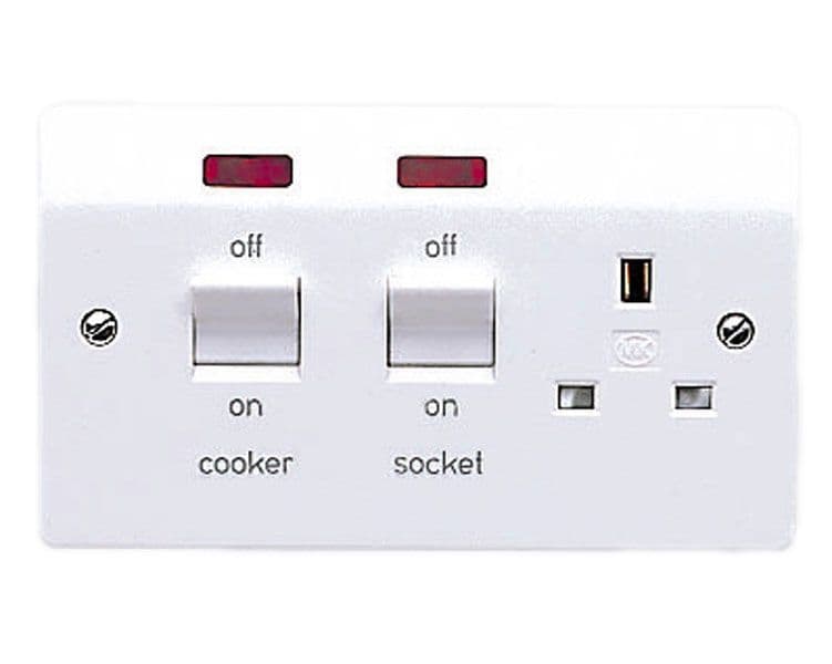 MK K5061 45 Amp Cooker Control Unit with Neon