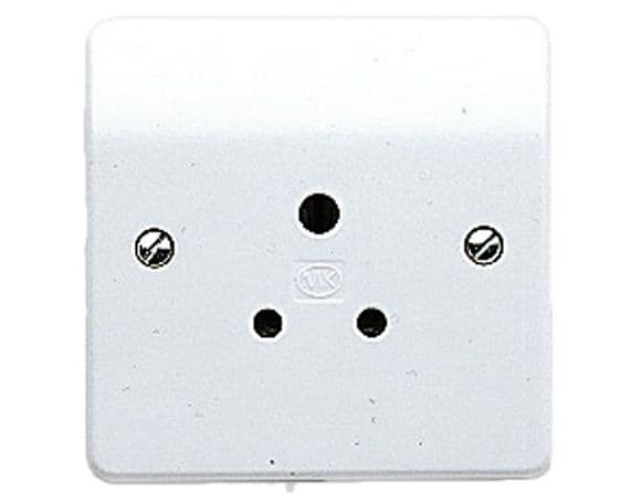 MK K771 5 Amp Round Pin Socket - White