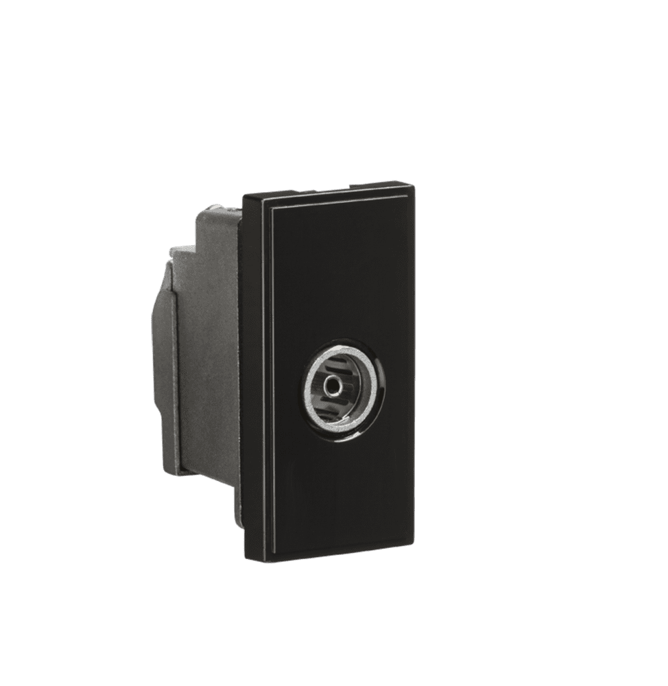 MODULAR SCREENED TV OUTLET - BLACK