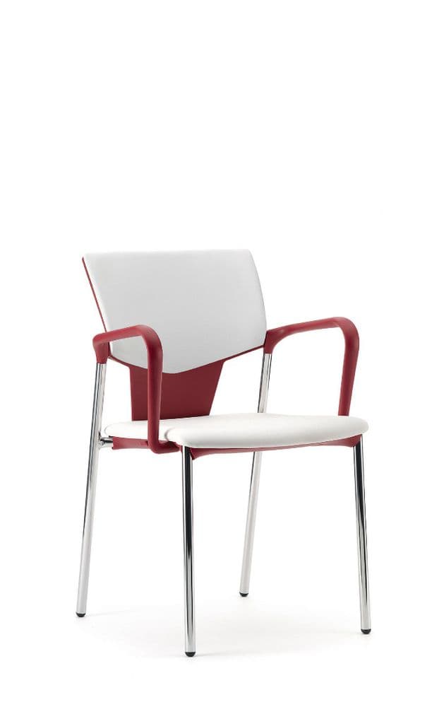 Pledge Ikon Chair With Upholstered Seat And Back With 4 Leg Frame with ...