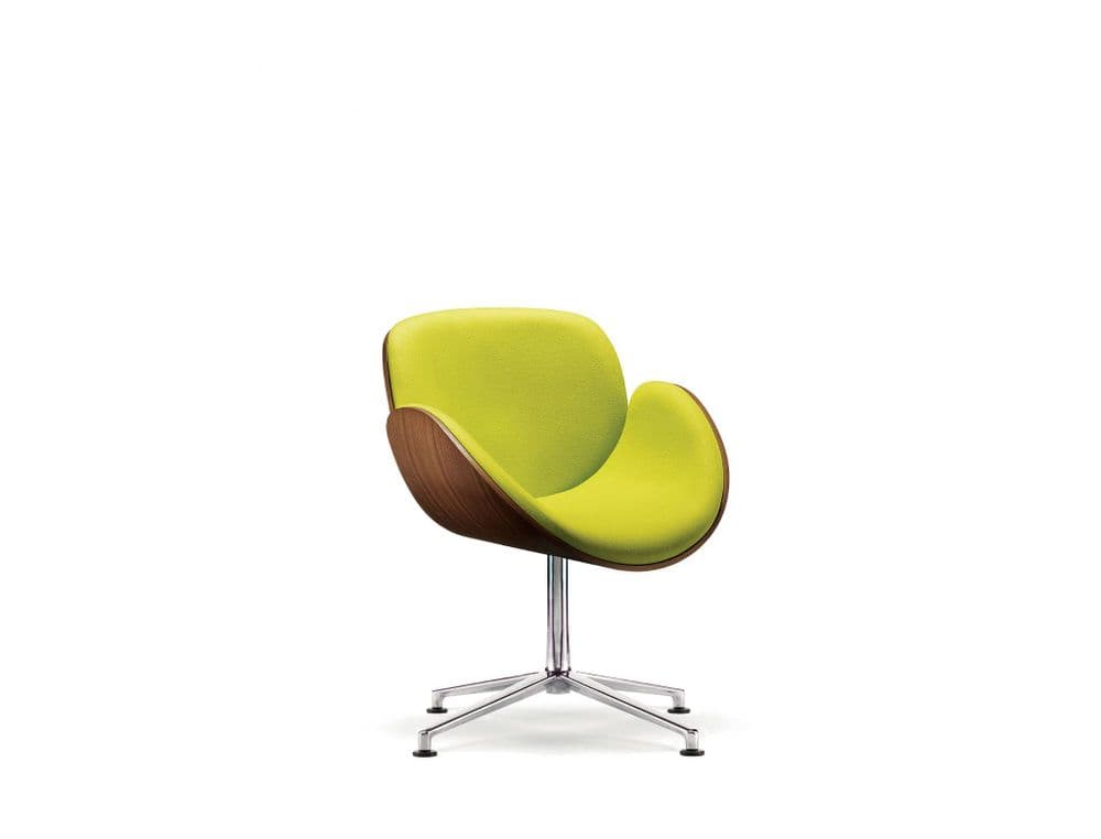Pledge Spirit Breakout Chair With Upholstered Inner Shell And Polished ...
