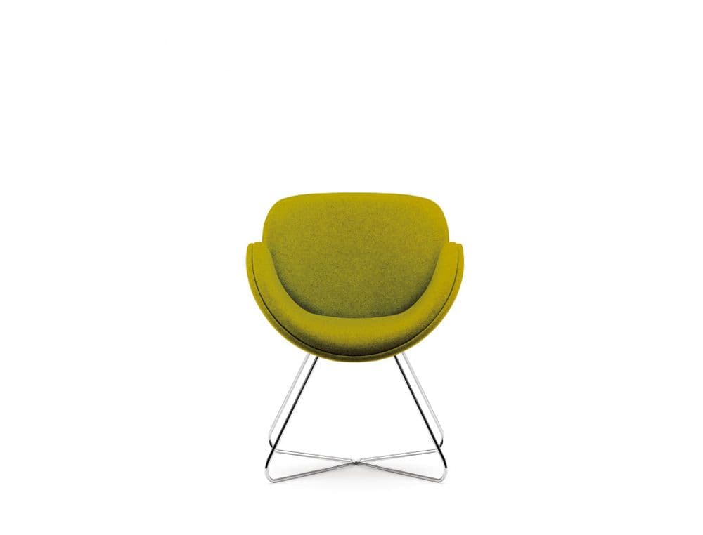 Pledge Spirit Fully Upholstered Breakout Chair with Wire Base
