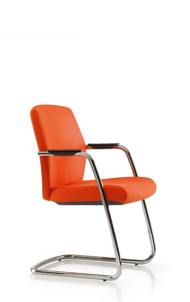 Pledge Tas Upholstered Stacking Cantilever Chair With Self Arms