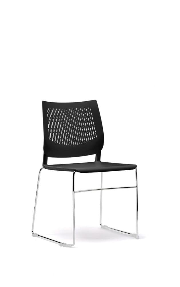Pledge Vibe Conference Chair With Plastic Seat And Back With Chrome ...