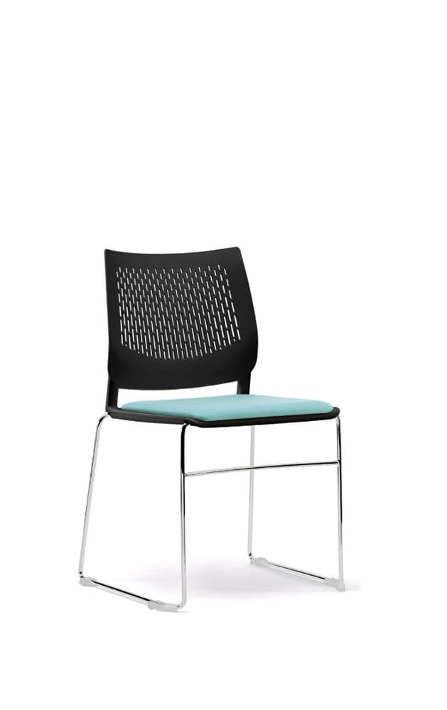 Pledge Vibe Conference Chair With Upholstered Seat And Plastic Back ...