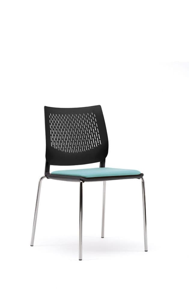 Pledge Vibe Conference Chair With Upholstered Seat With Plastic Back ...