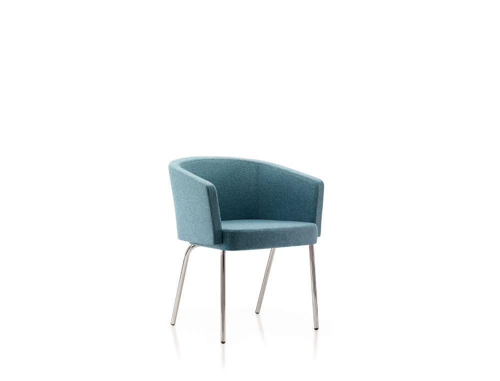 Pledge Zone Fully Upholstered Soft Breakout Chair With 4 Leg Base