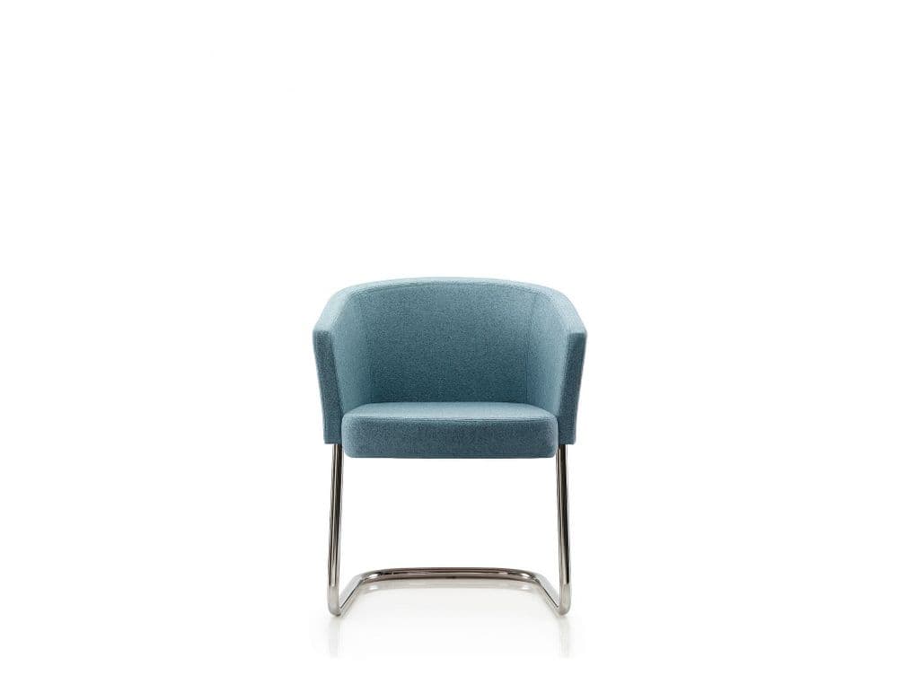 Pledge Zone Fully Upholstered Soft Breakout Chair With Cantilever Base