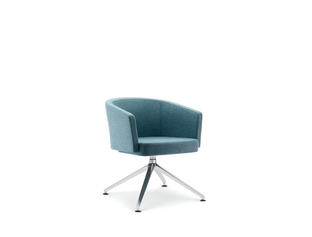 Pledge Zone Fully Upholstered Soft Breakout Chair With Four Leg Base