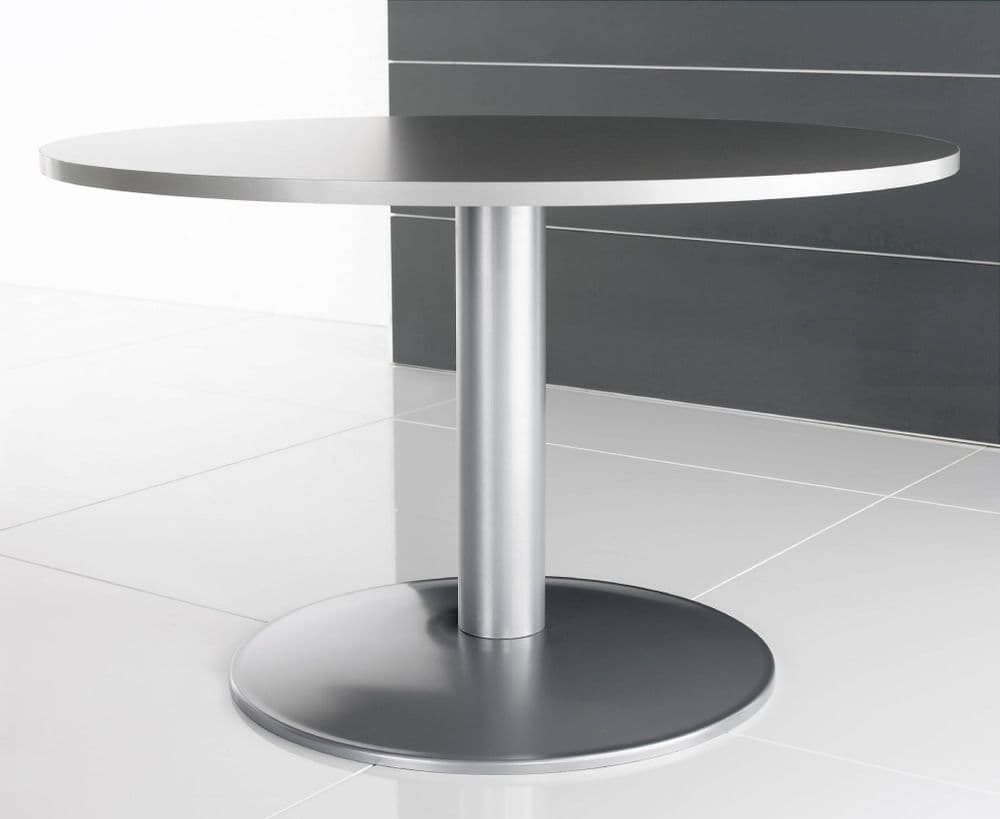 Round Meeting Table Trumpet Base Choice of Table Finish Leg Frame 800mm ...