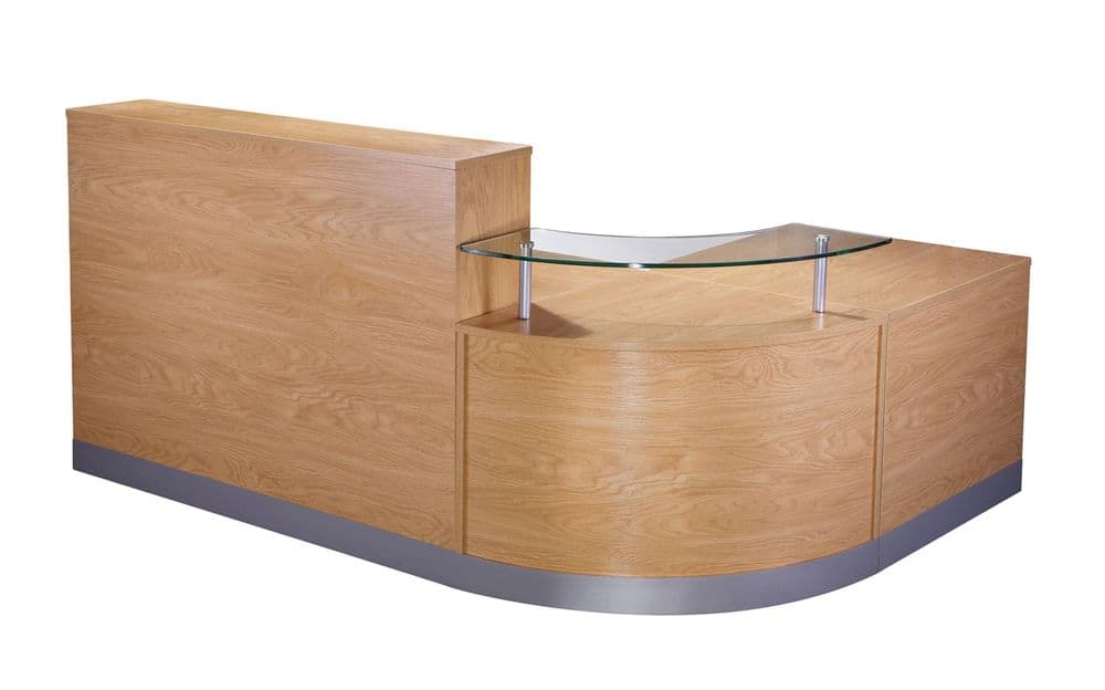 Three Section L Shaped Reception Counter Dual Heights Three Sections ...