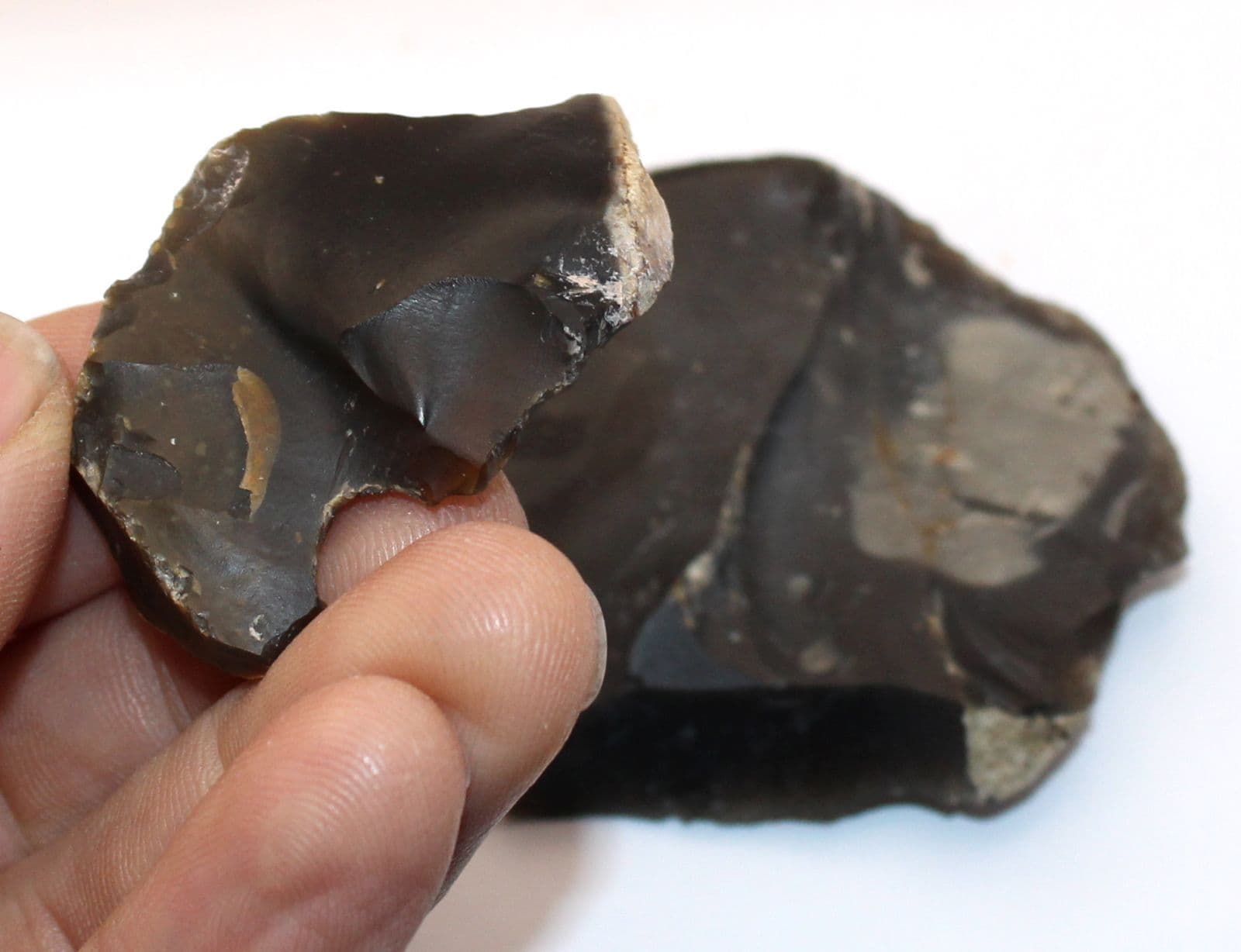 Pair of Neolithic flint scrapers from Suffolk UK