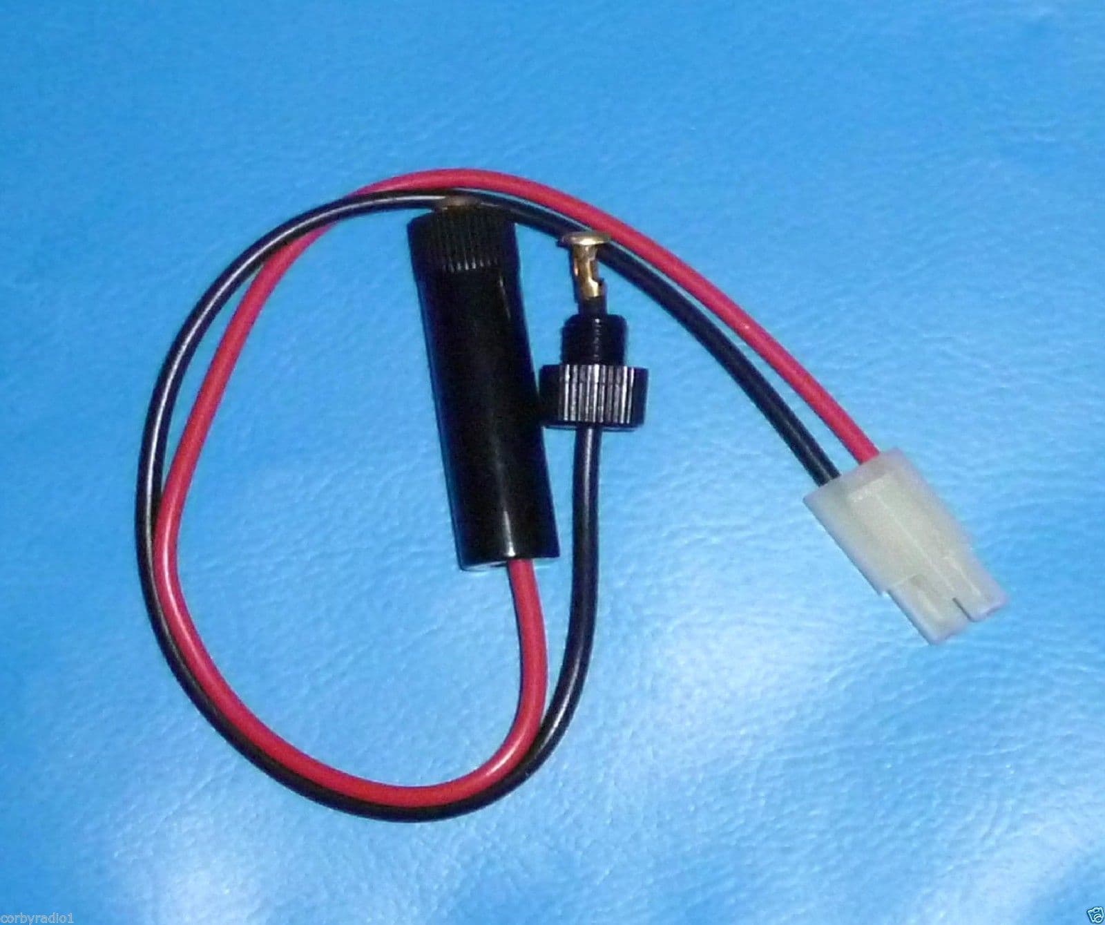 ICOM 2 PIN FUSED POWER PLUG & TAILS TAXI RADIO MALE/FEMALE