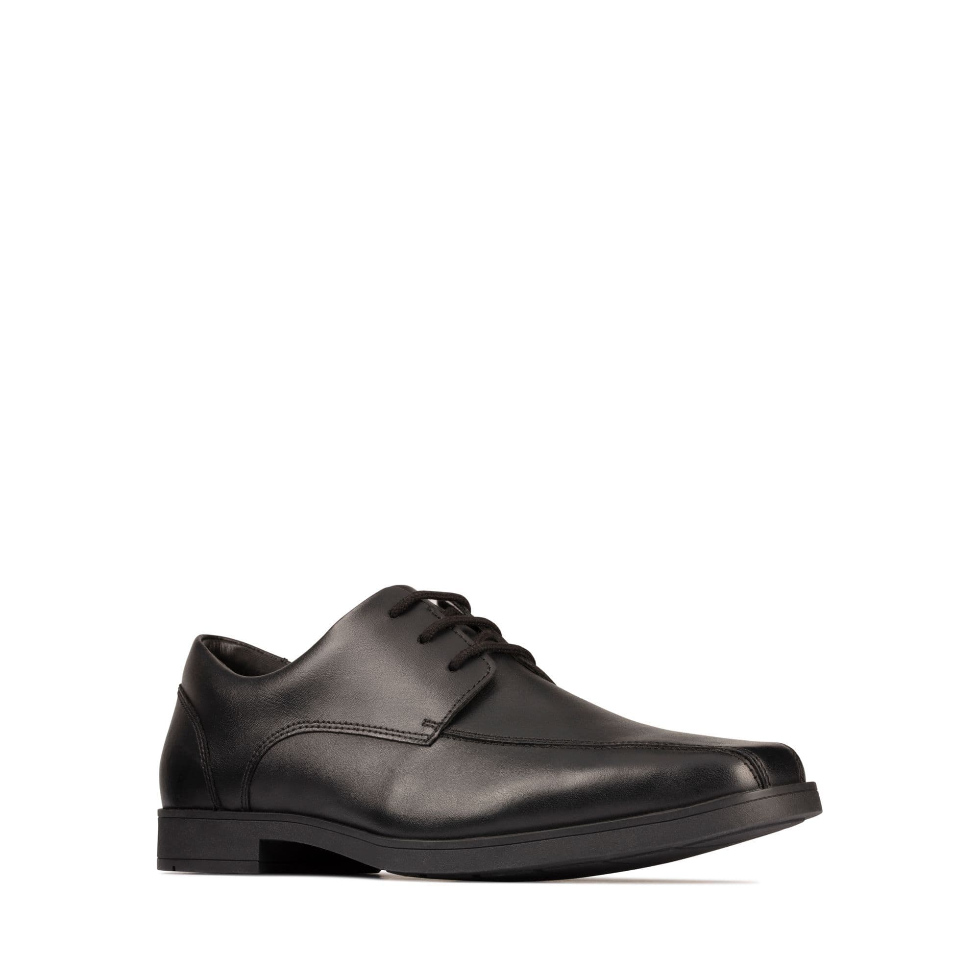 Clarks Boys School Shoes - Scala Step Youth Black Leather