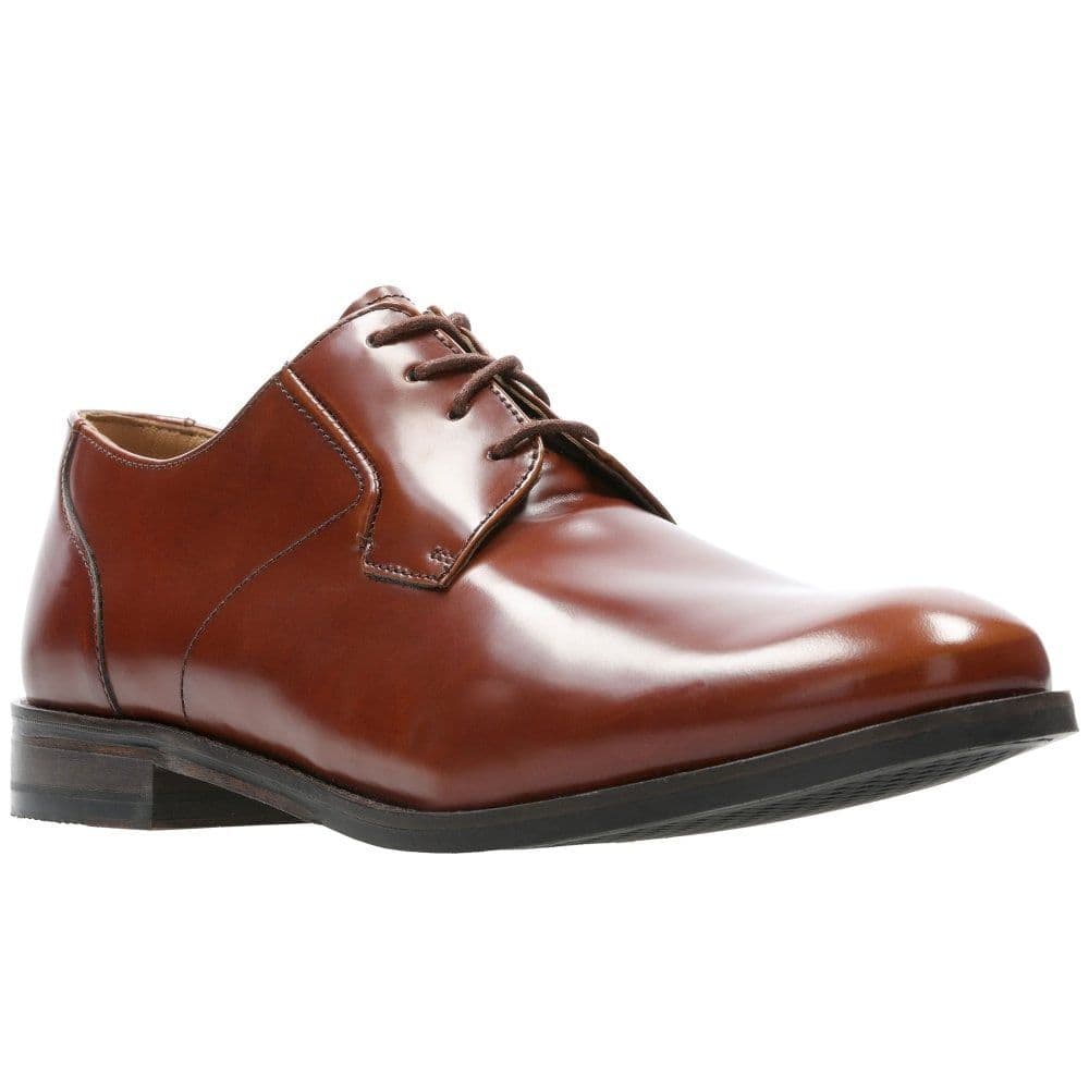 Clarks Edward Plain Men s Derby Shoes - British Tan Leather
