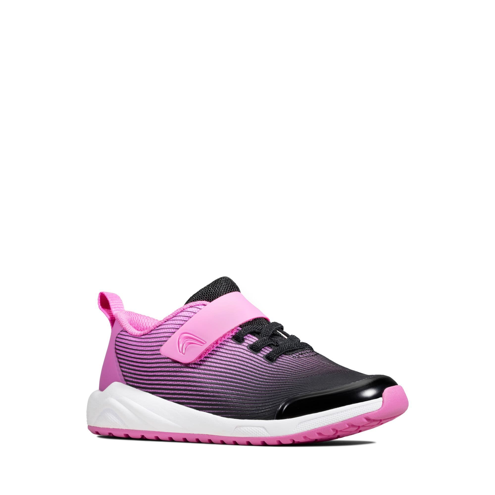 Clarks Girls Trainers - Aeon Pace Kid Pink