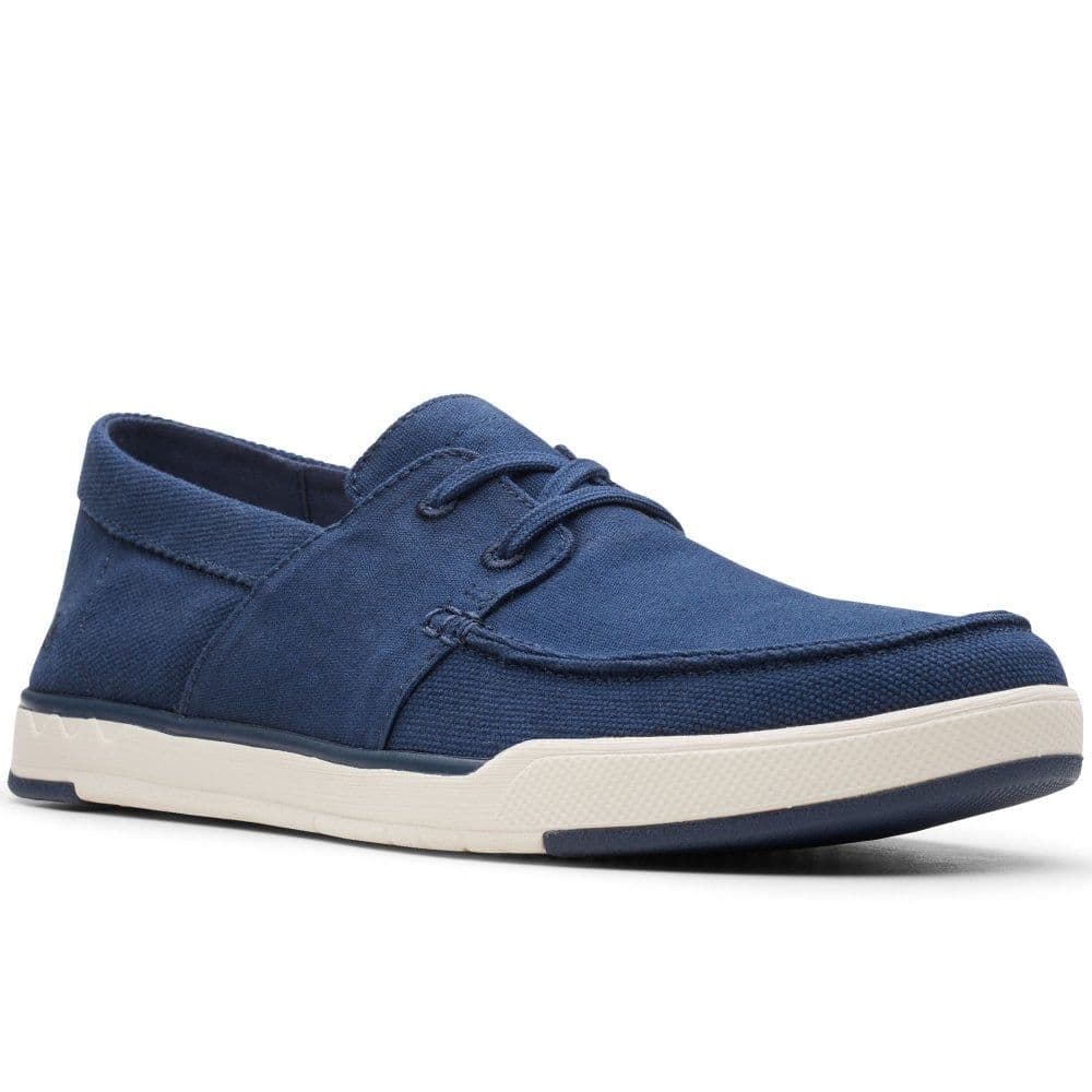 Clarks Step Isle Base Men s Canvas Boat Shoes - Navy G