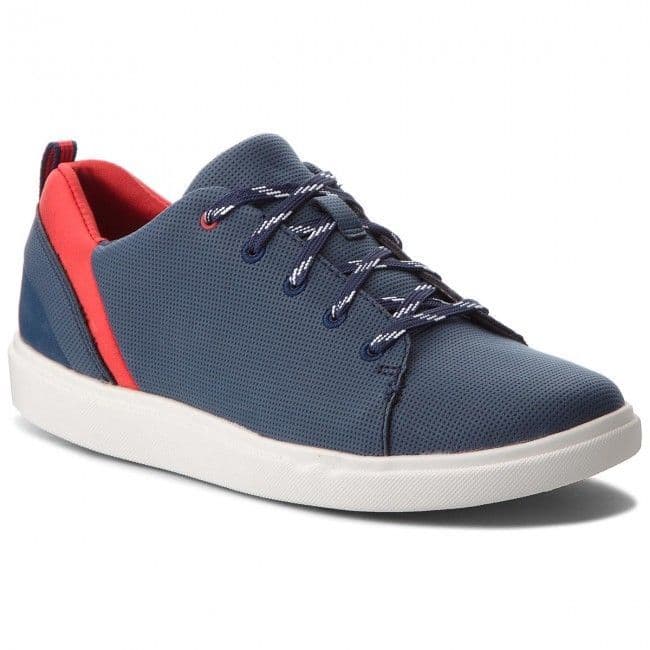 Clarks Step Verve Lo Women s Eco-Leather Casual Shoes - Navy D