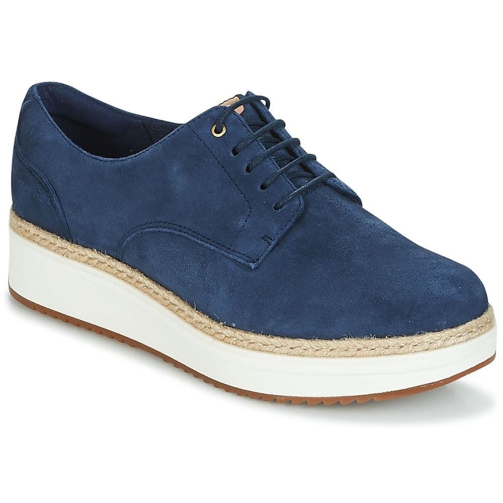 Clarks Teadale Rhea Women s Platform Shoe - Navy Suede D