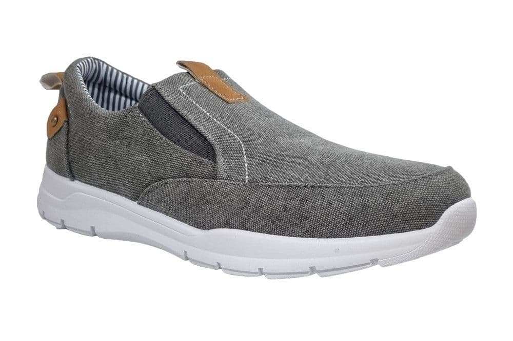 Dr Keller Geoff Men s Slip-On Canvas Shoe - Grey