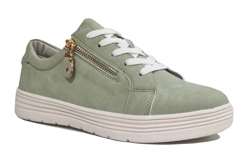 Dr Keller Janice Women s Lace-Up Trainer Shoe - Green