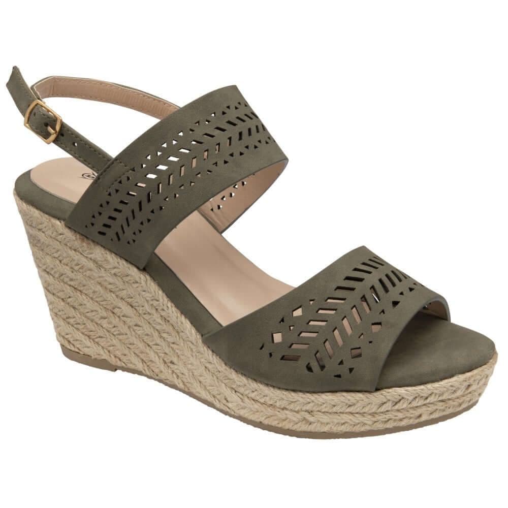 Dunlop Cece Women s Espadrille Wedge Sandal - Khaki