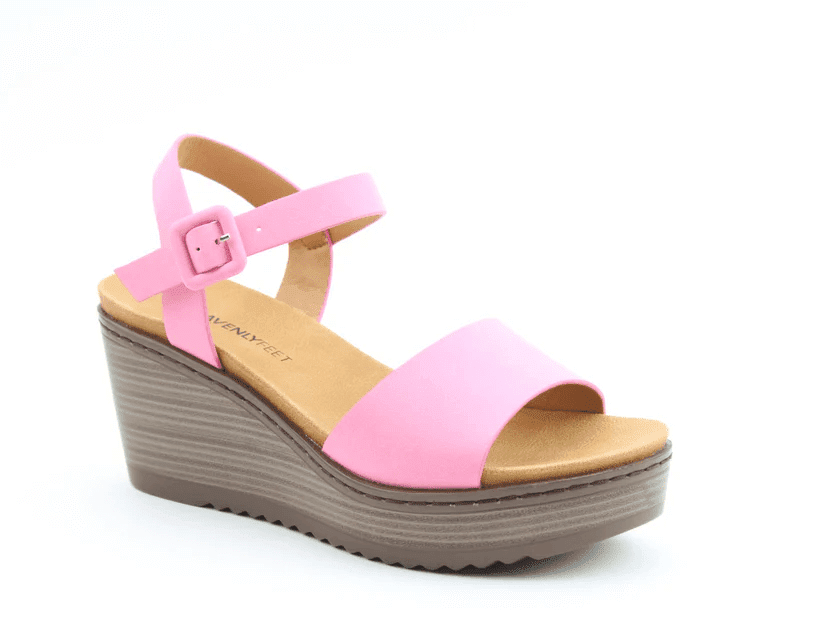 Heavenly Feet Orion 2 Women s Wedge Sandals - Pink