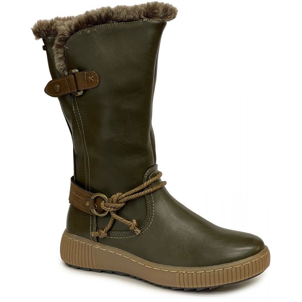 Lunar Gigi Women s Waterproof Mid Calf Boot - Olive
