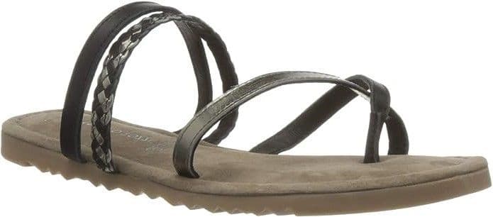 Marco Tozzi 2 27106-24 Women s Leather Toe-Post Sandals - Black Comb
