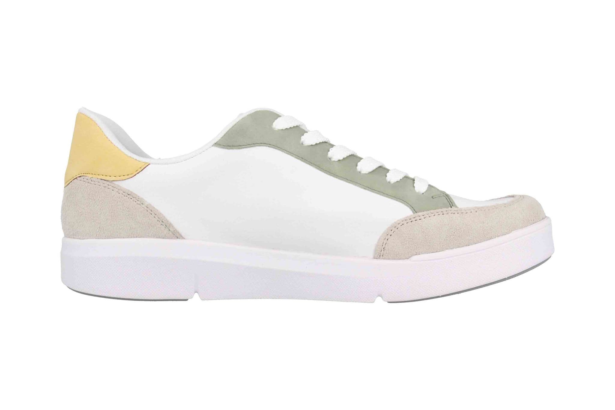 Rieker 41909-91 Women s Leather Trainer Style Shoe - White Combi