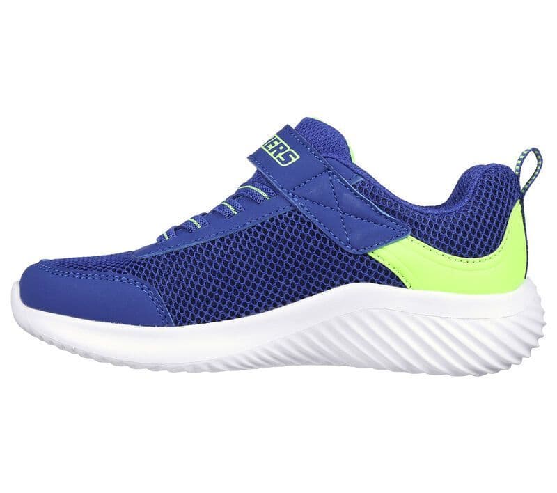 Skechers Boys Bounder Tech Trainers - Blue/Lime
