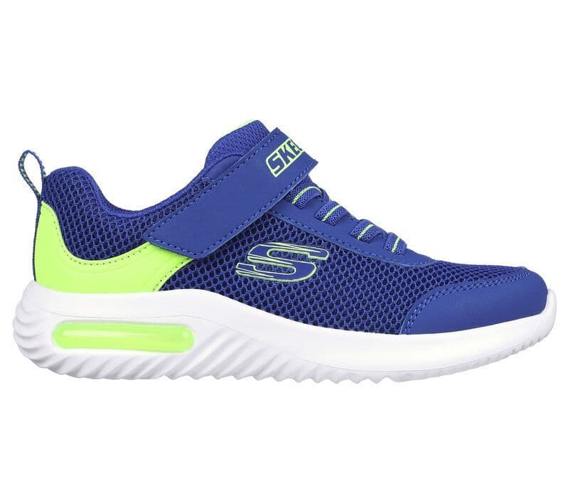 Skechers Boys Bounder Tech Trainers - Blue/Lime