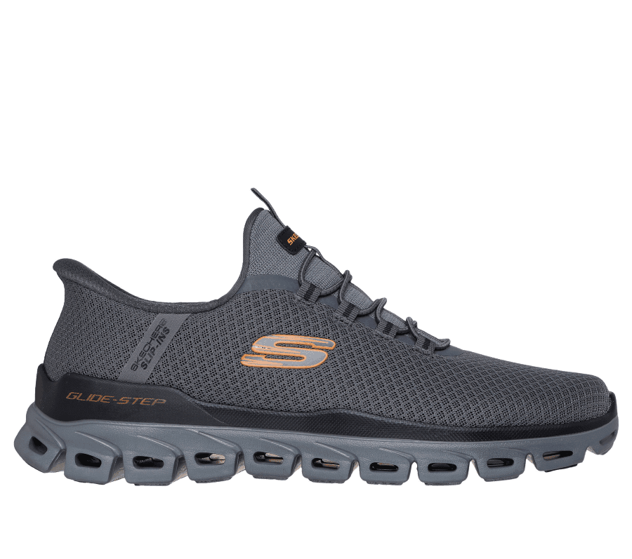 Skechers Slip-Ins Glide-Step - Noxus Men s Trainer - Charcoal/Orange