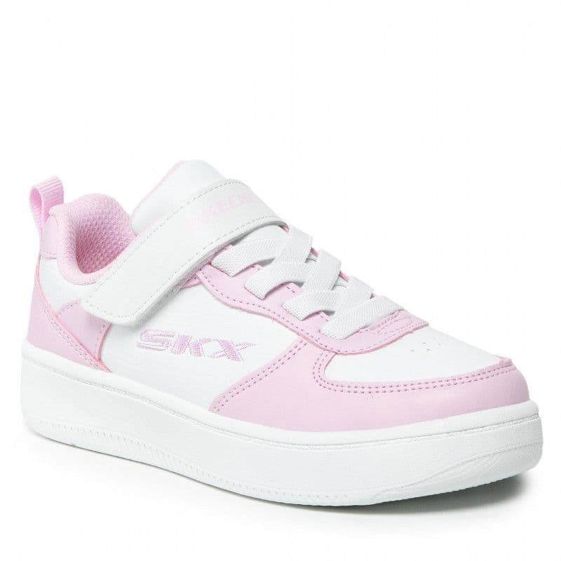 Skechers Sport Court 92 Girls Trainer - White/Pink