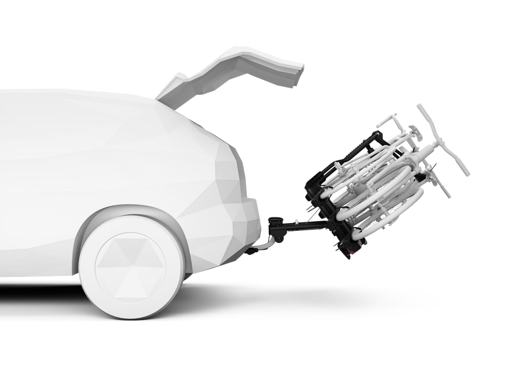 Thule EasyFold 3 Three Bike Carrier Platform Rack with Foldable Loading ...