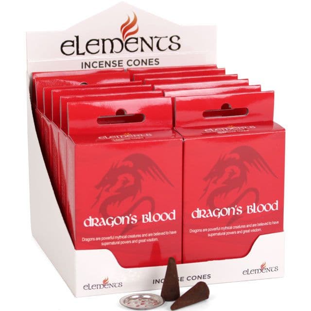 Set of 12 Packets of Elements Dragon s Blood Incense Cones