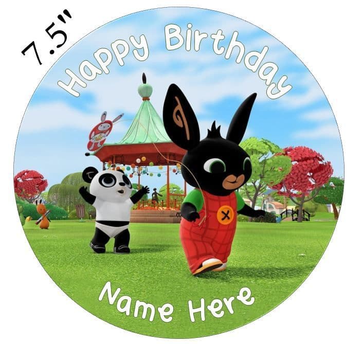CBeebies Bing Bunny Edible - Pre Cut Personalised Icing Topper